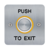Exit Device: Push Button - 25mm, s/steel, yellow bezel | Comelit-PAC
